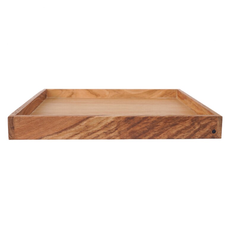 Signature Wooden Tray – Oak Large - Oishya